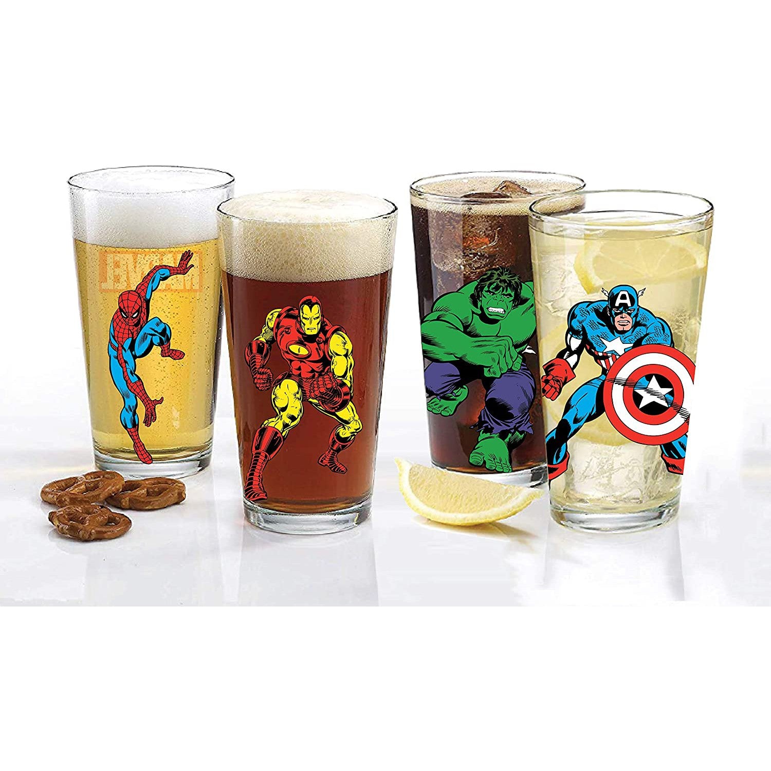 Meta Merch Marvel Avengers Collectible Pint Glass Set – Stock Must Go