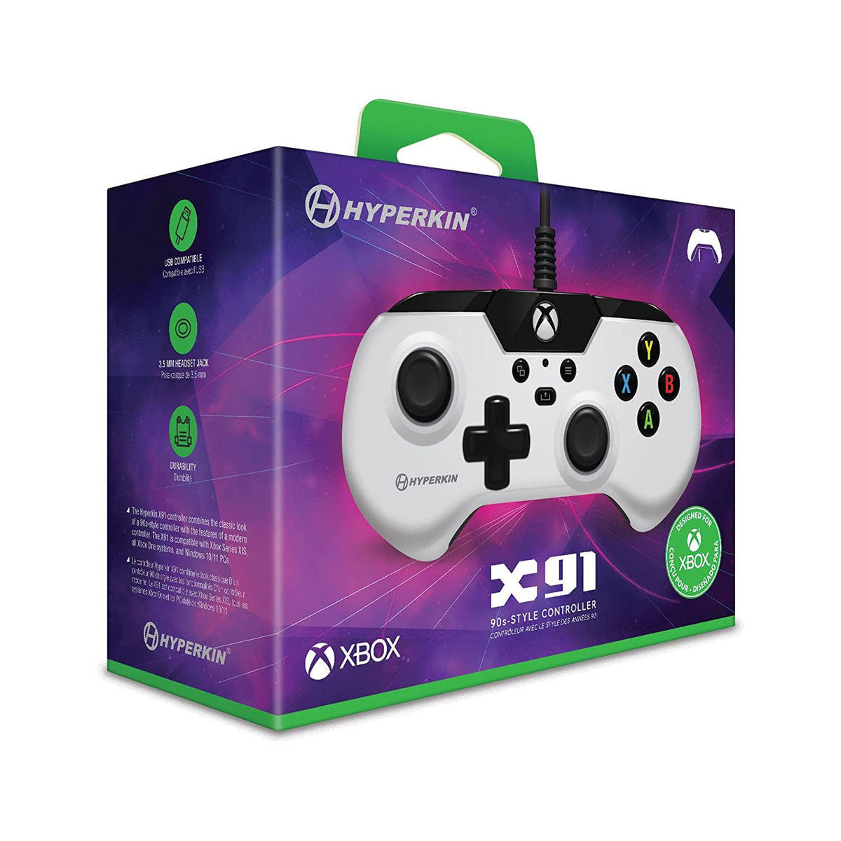 Hyperkin X91 Wired Controller for Xbox - White | Stock Must Go