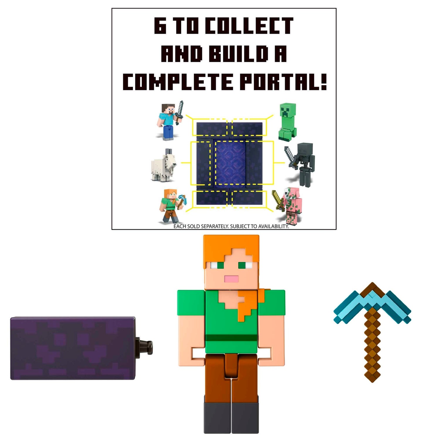 Mattel Minecraft Alex Build-A-Portal Figure | Stock Must Go