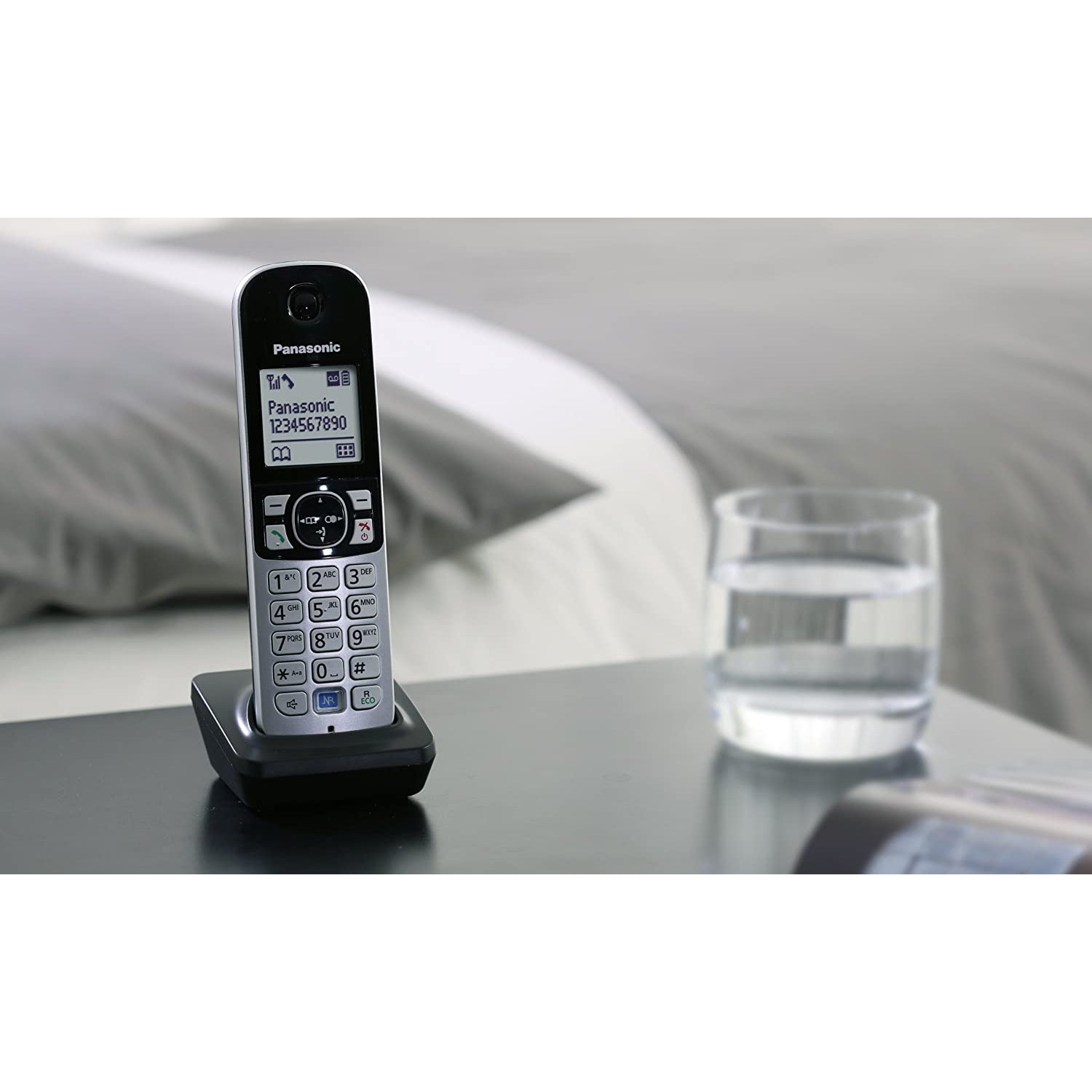 Panasonic KX-TG6812 Duo Cordless Phone, Silver & Black - Pristine – Stock Must Go