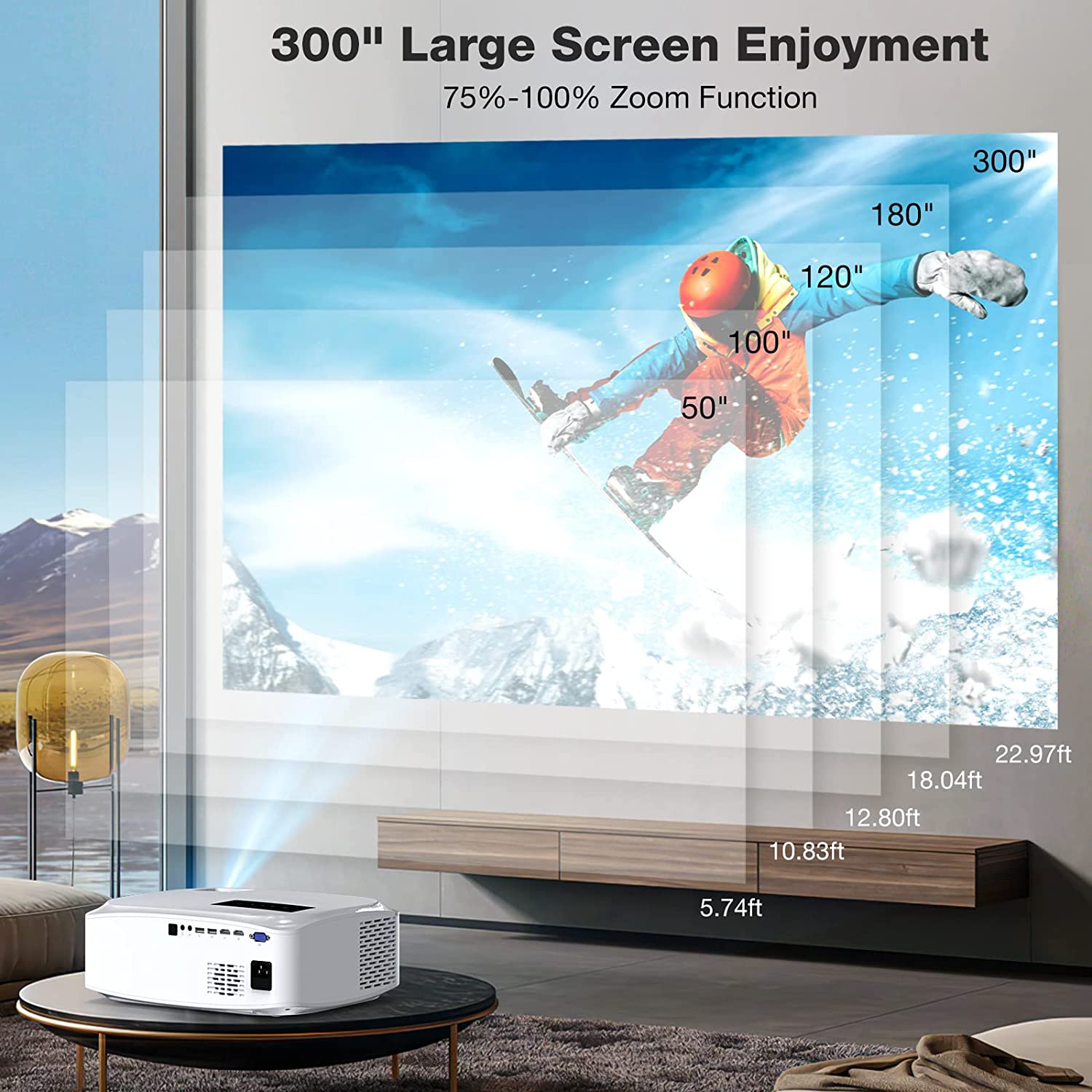 VIVIBRIGHT F40 Native 1080P Full HD Projector - Silver – Stock Must Go