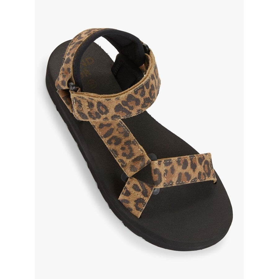 AND/OR Lean Suede Leopard Print Flatform Sandals | Stock Must Go
