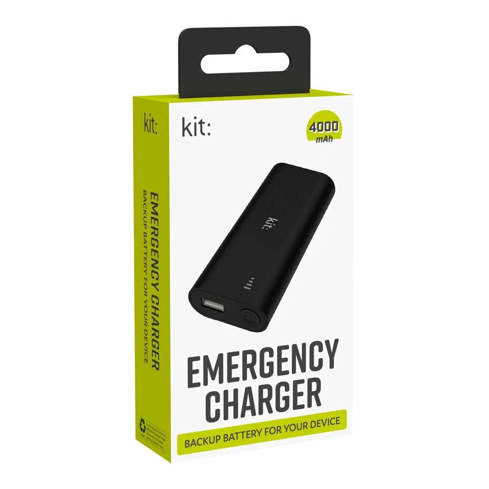 Kit Emergency Charger 4000 mAh - Black